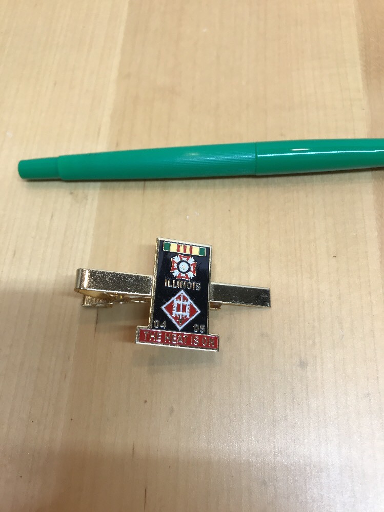 Vintage Fire Department Firefighter Tie Clip Clasp Illinois “Heat Is On ...