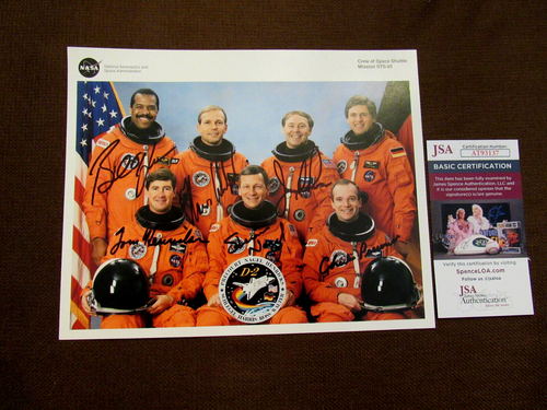 STS-55 SHUTTLE CREW NASA ASTRONAUTS SIGNED AUTO VINTAGE LITHO PHOTO JSA BEAUTY | eBay