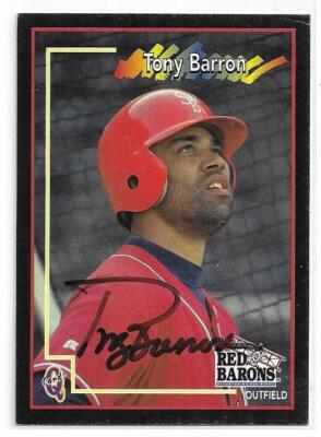TONY BARRON Autographed Signed 1998 Scranton card #3 Philadelphia ...