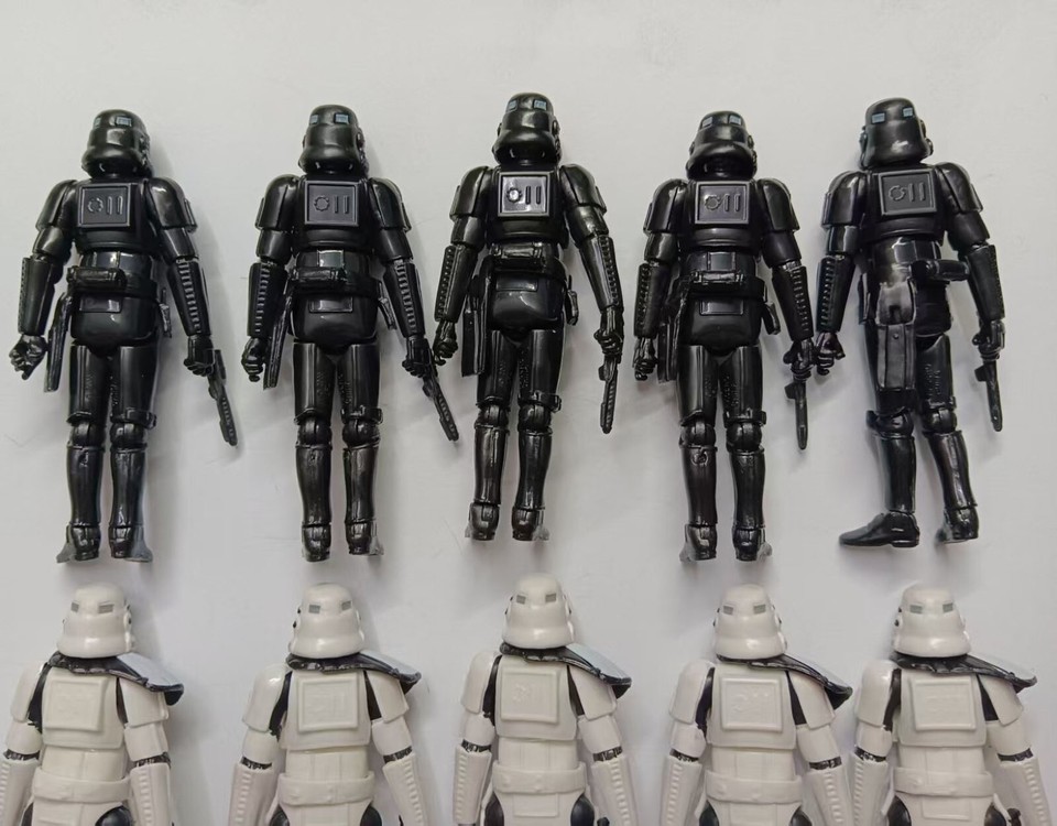 lot of 10 Hasbro Star Wars Shadow Stormtrooper Black Troopers figure w ...