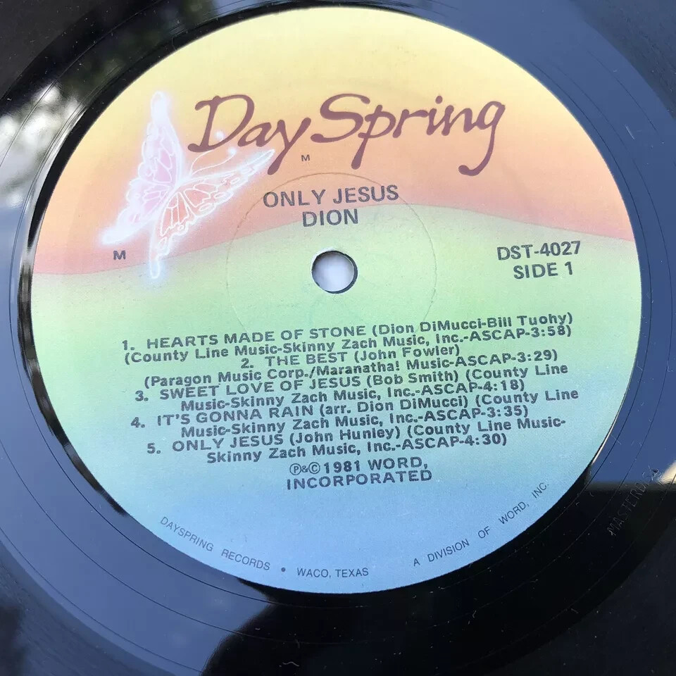 Dion – Only Jesus Vinyl 12" LP Pop Rock | eBay Australia