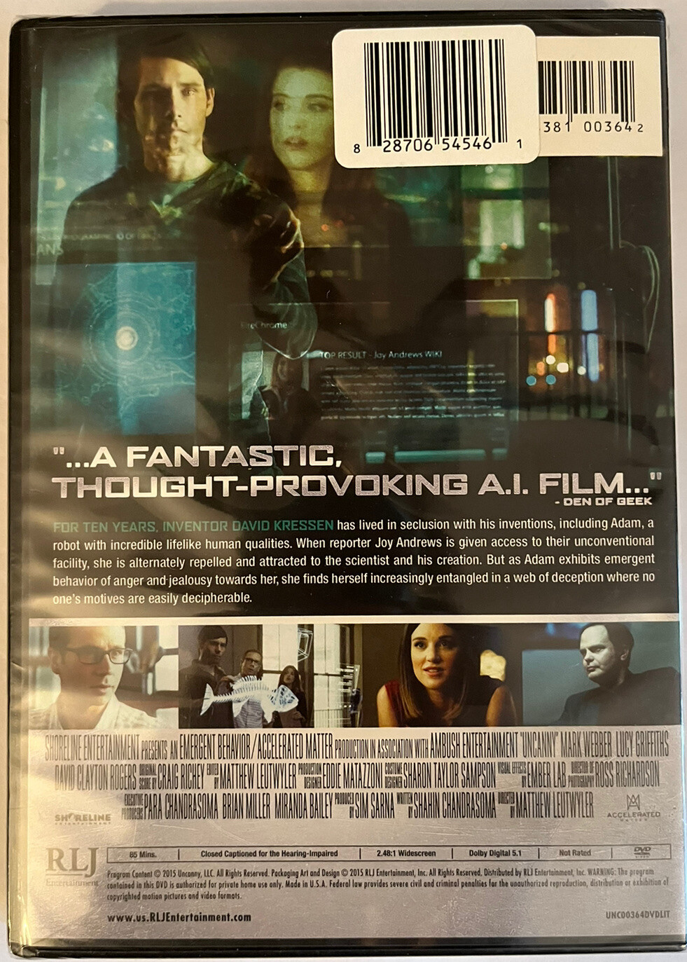 Uncanny (DVD, 2015) for sale online | eBay