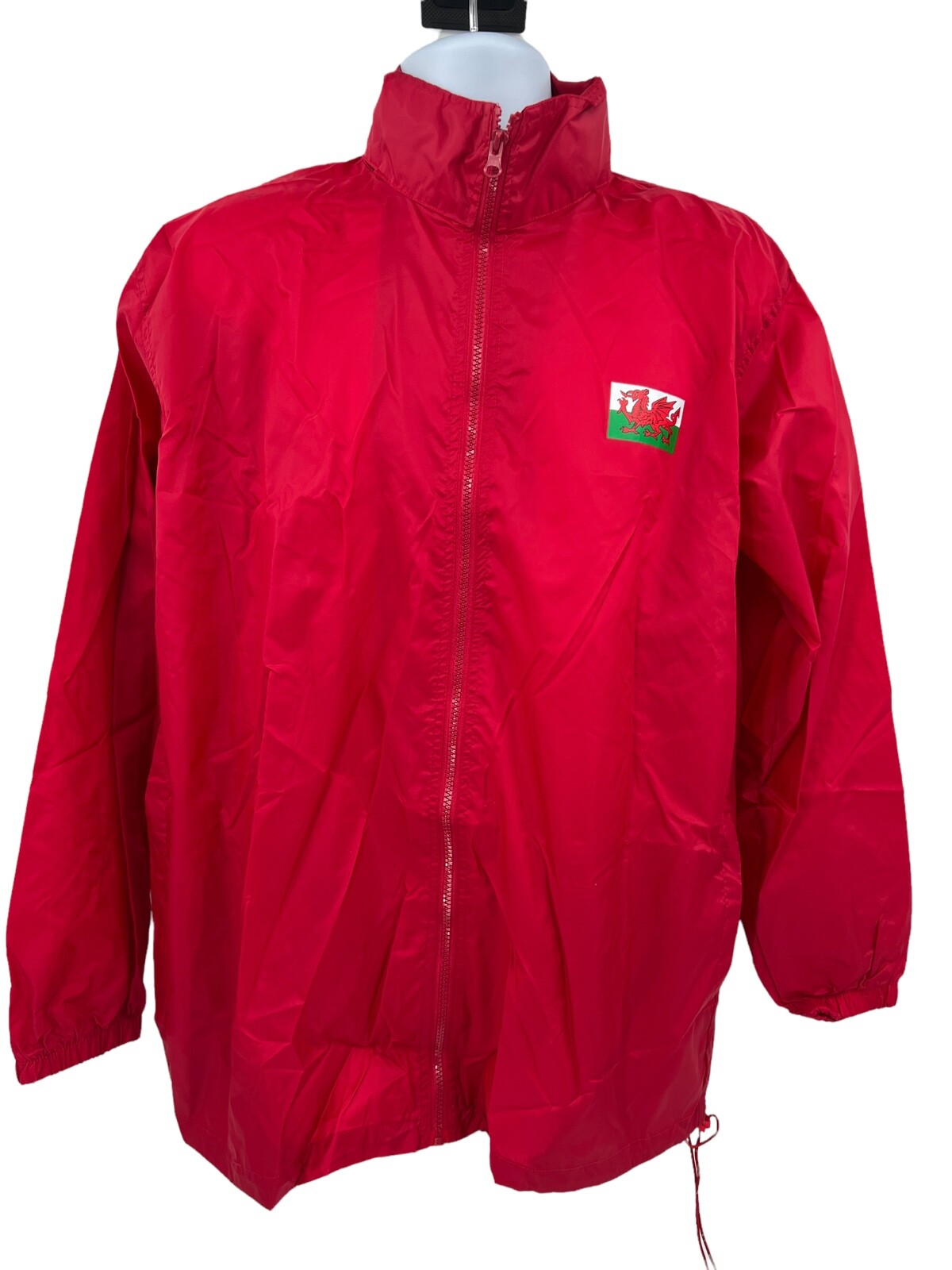 Wales Welsh Dragon Flag Red Hooded Jacket Coat Windbr… - Gem
