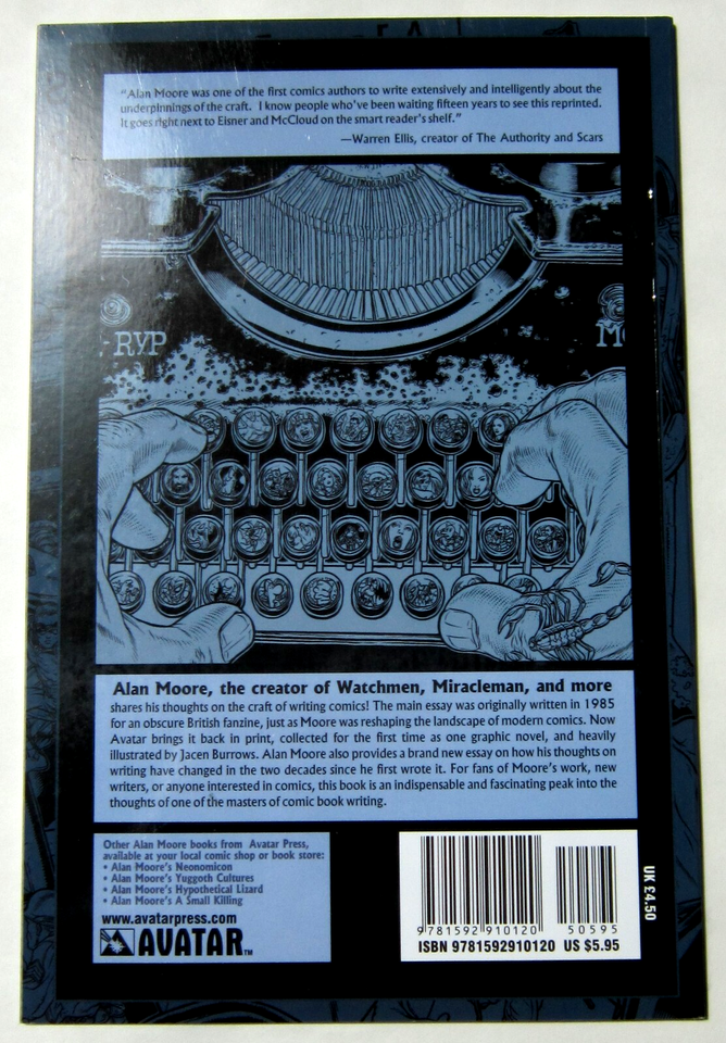 Alan Moore's Writing For Comics Volume One Avatar Press TPB | eBay