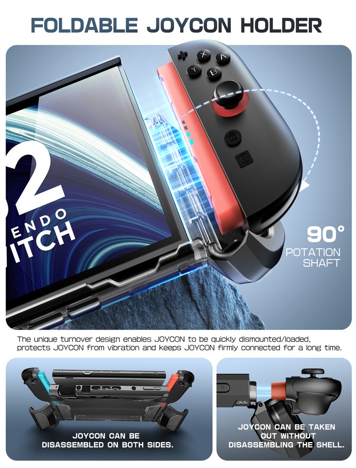 Mumba Dockable Case For Nintendo Switch 2 2025 Console Joy-Con TPU Grip ...