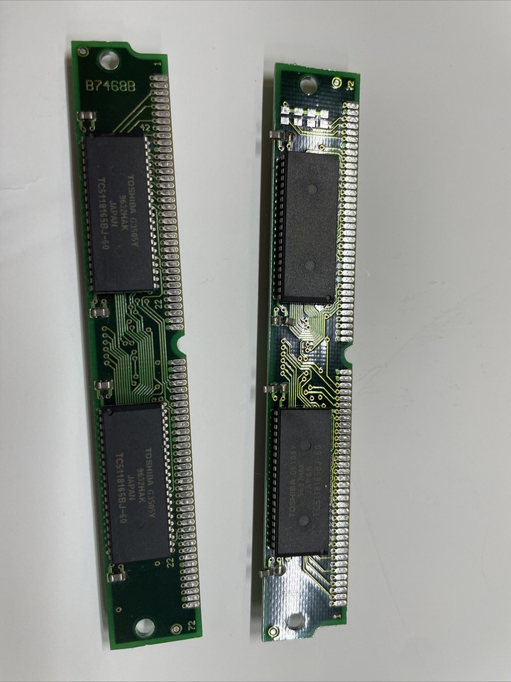 2x 8MB 2Mx32 EDO 72-pin Non-Parity 60ns 16-Chip RAM SIMM Memory 16MB | eBay