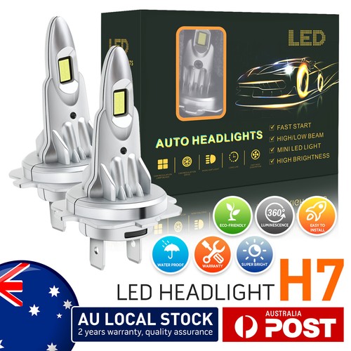 2PCS H7 100w LED Car Headlight Light Conversion Globes Bulbs Beam Kit ...