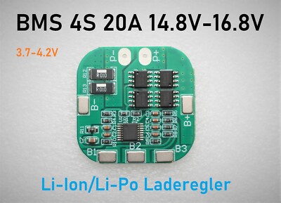 BMS 4S 20A Cell Li-on Li-Po PCB Board Akku Batterie Laderegler Schutz ...