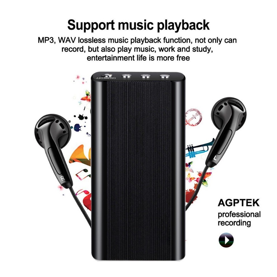 240 Hr Mini Recorder Spy Digital Voice Activated Audio Magnetic MP3 Player 16GB | eBay