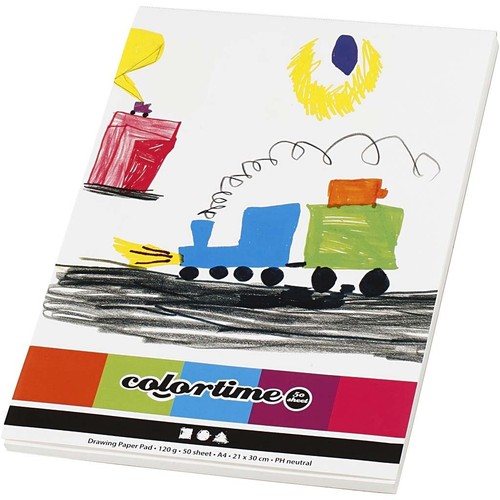 Drawing Paper Pad, A4 21x30 cm, 120 g, white, 50sheets 5707167026274 | eBay