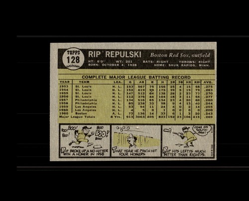 1961 Topps 128 Rip Repulski EX-MT #D1,393371 | eBay