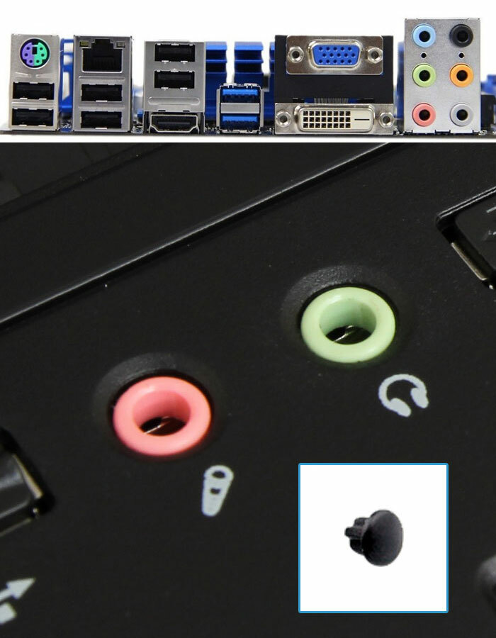 10x Dust Plug Cover Dustproof Cap for 3.5mm Audio / Headphone Jack ...