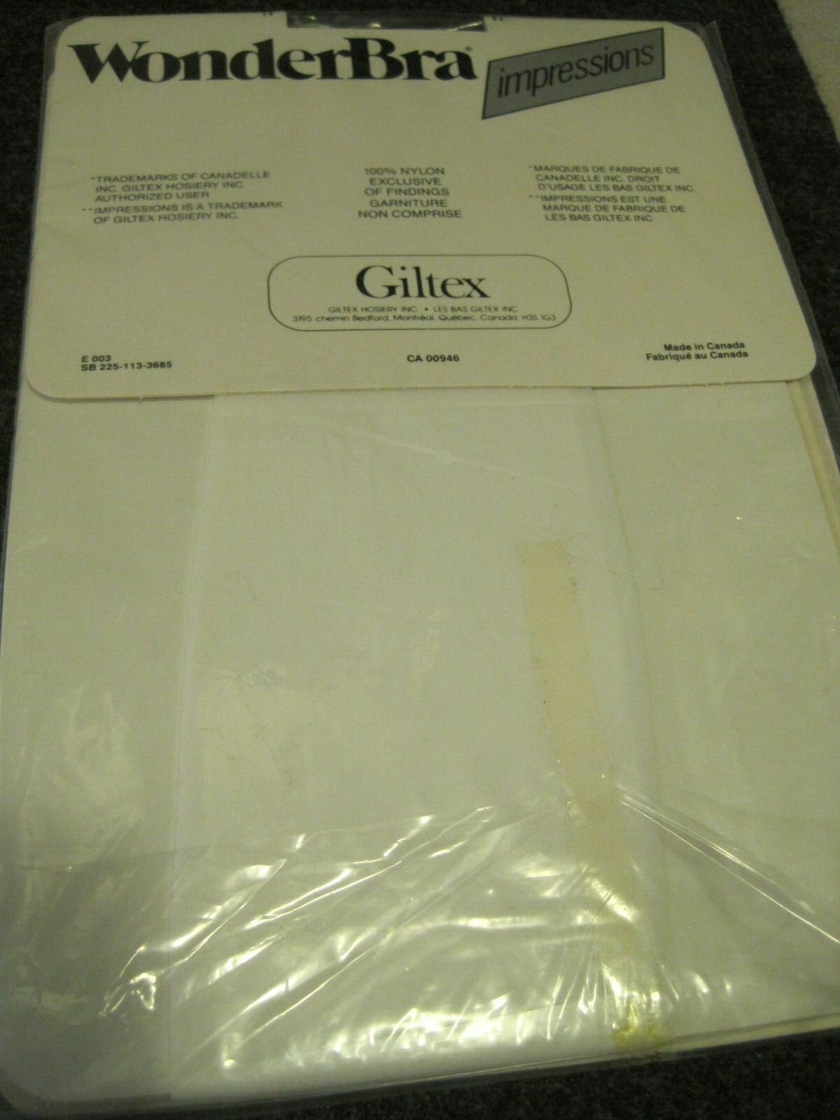 RARE Pantyhose Vintage WONDERBRA White Average MOTIF … - Gem