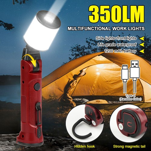 COB LED Car Work Light Battery Workshop Lamp Hand Torch Magnet USB ...