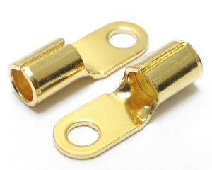 Gold Plated Ring Terminal, 8AWG, #8 Ring, 50pcs | eBay