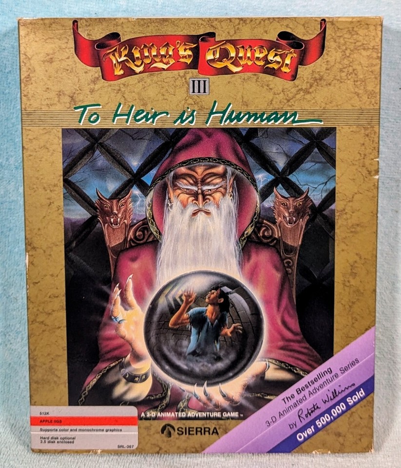 King's Quest III To Heir is Human (Apple IIGS, 1987) Big Box - Complete ...