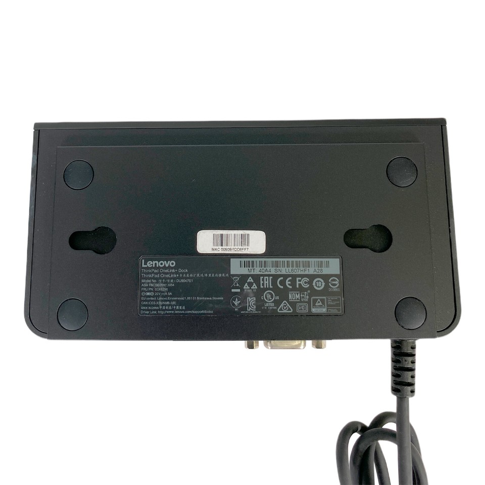 Lenovo ThinkPad OneLink+ Plus Docking Station DU9047S1 w/ AC Adapter ...