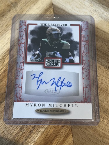 2021 Sage Hit Premier Draft Myron Mitchell Red Auto/Autograph Minnesota ...