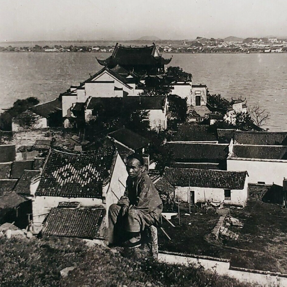 Chinese Yangtze River Man Stereoview 1920s China Village Keystone Photo ...