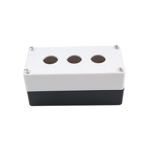 3 Button Hole 22mm Push Button Switch Box Control Station Black and ...