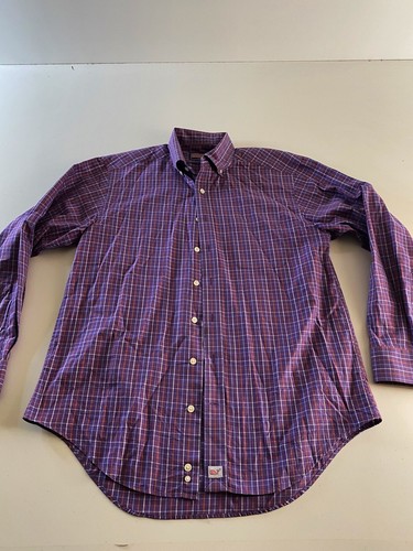 Vineyard Vines Plum Check Murray Medium M 15.5 x 35/36 | eBay