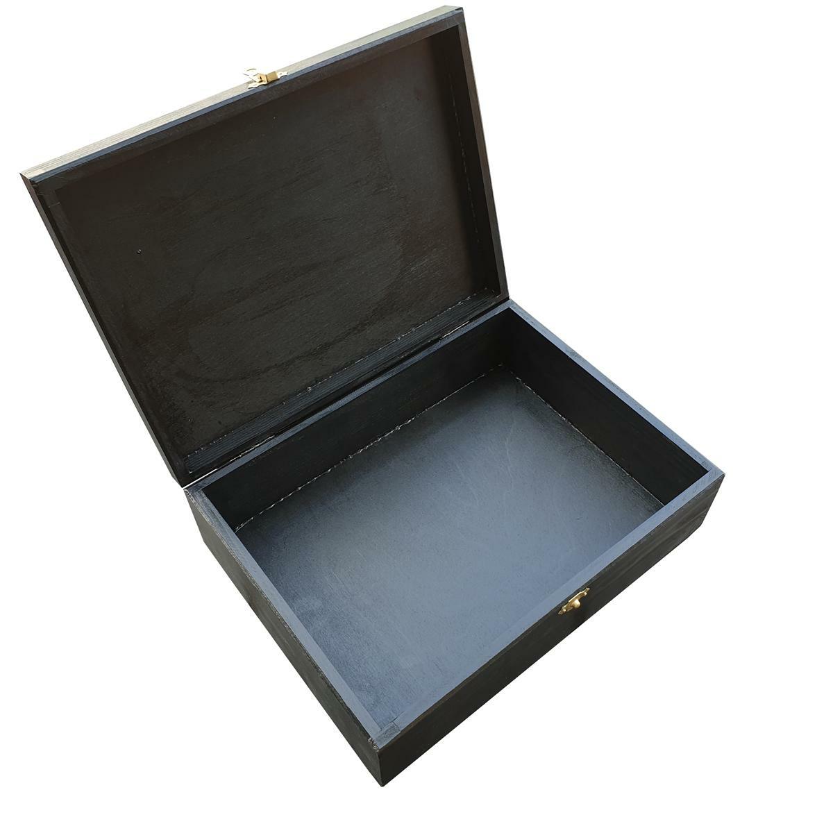 Wooden Box for Paper A4 Size,10 cm Height With Lid Lockable Latch in ...