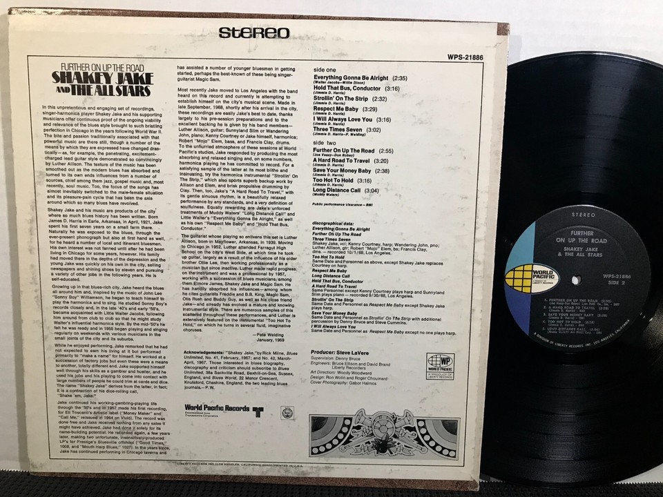SHAKEY JAKE & The All Stars LP WORLD PACIFIC WPS 21886 STEREO 1969 ...