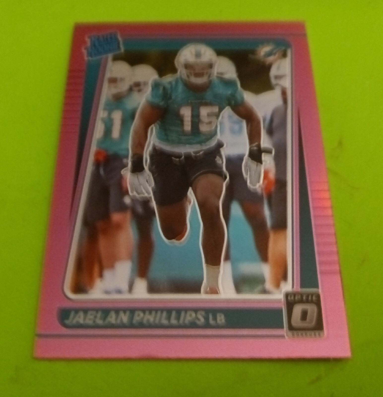 2021 Donruss OPTIC Football Jaelan Phillips Rated Rookie PINK Prizm RC ...