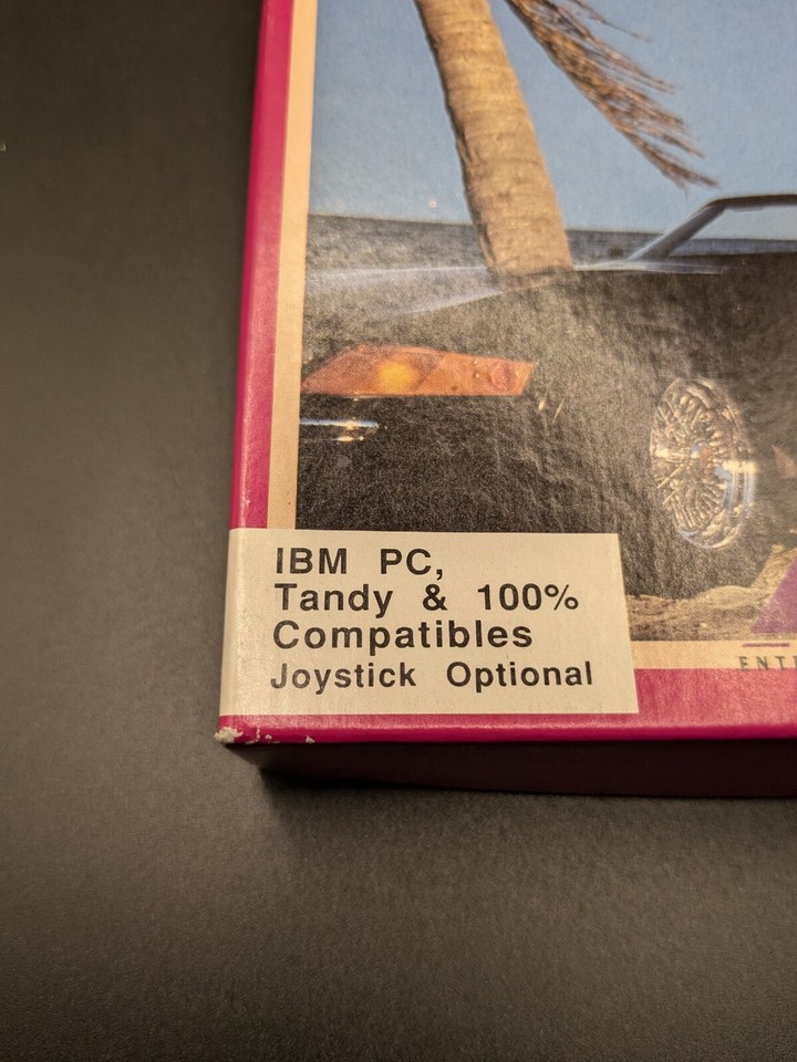 Miami Vice Personal Computer Game IBM/PC/DOS Capstone 1989 Floppy Disk ...