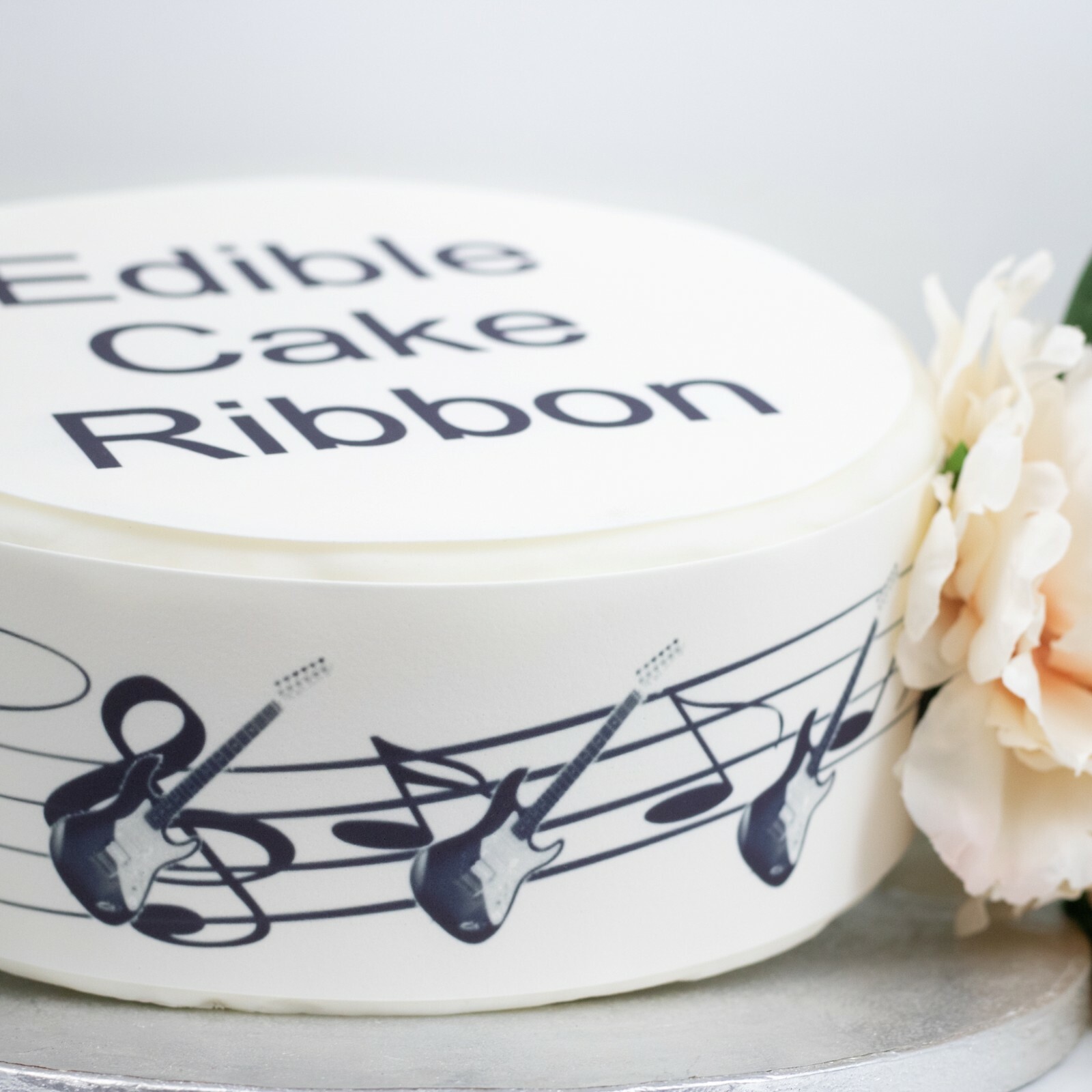 Electric Guitar & Music Notes Edible Icing Cake Ribbon / Side Strips (3 ...