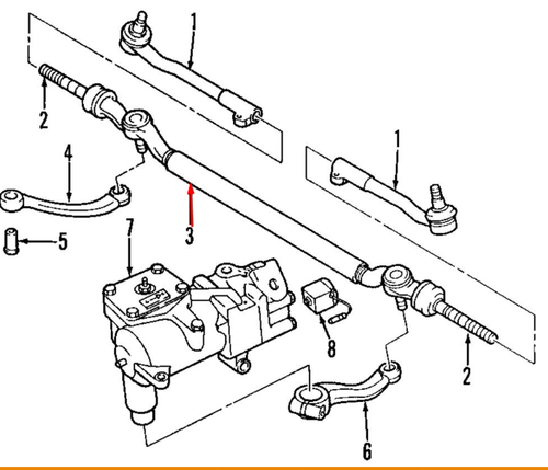 BMW 7 E38 Power Steering Centre Tie Rod End Link LHD 32211096057 NEW ...