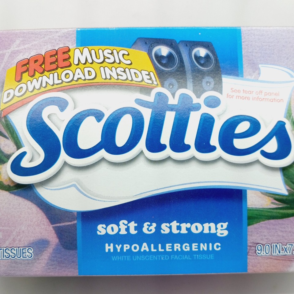 NOS Vintage Scotties facial Tissue 1990s Hypoallergen Movie Prop Green ...