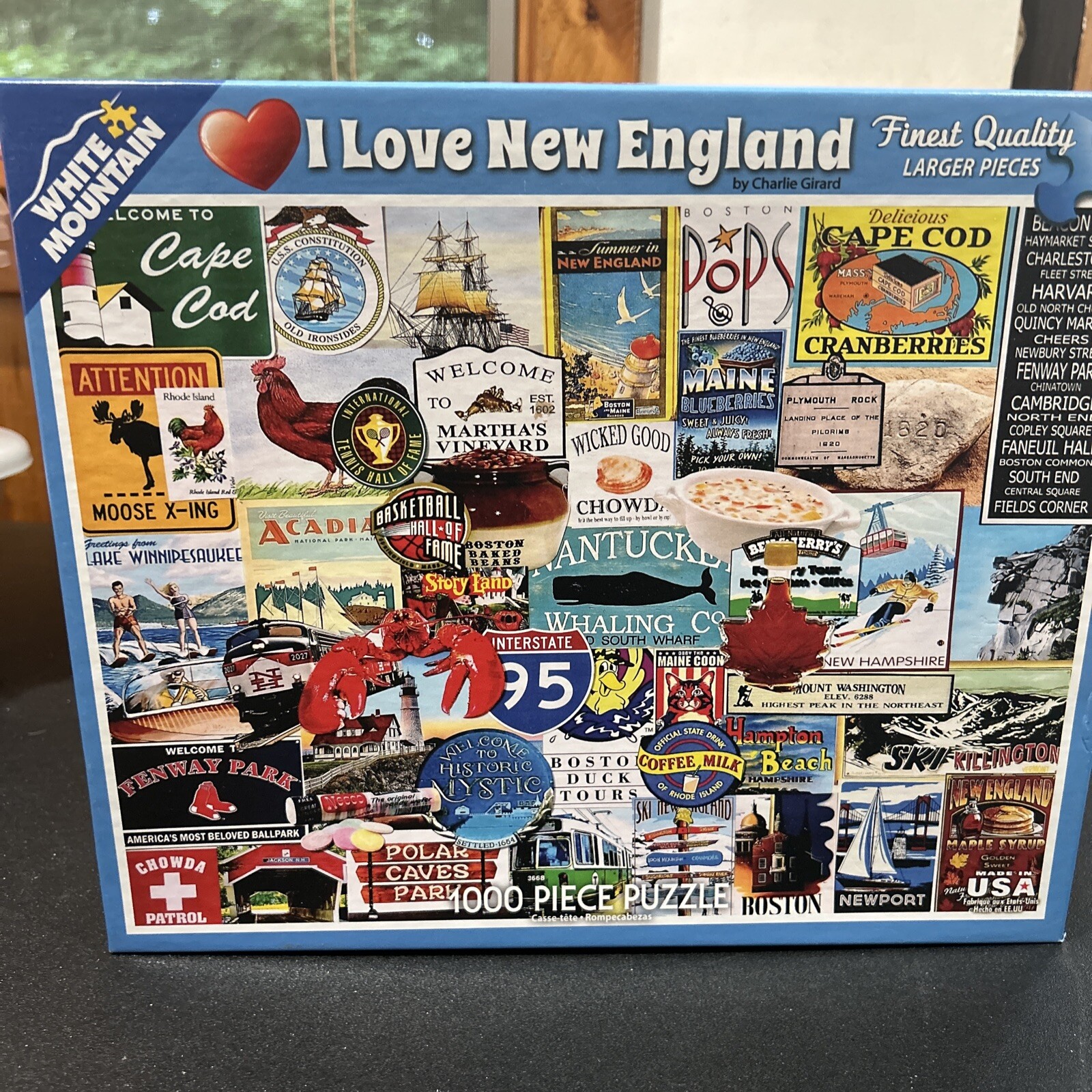White Mountain I Love New England 1000 Piece Puzzle # 1144 Complete 24 ...