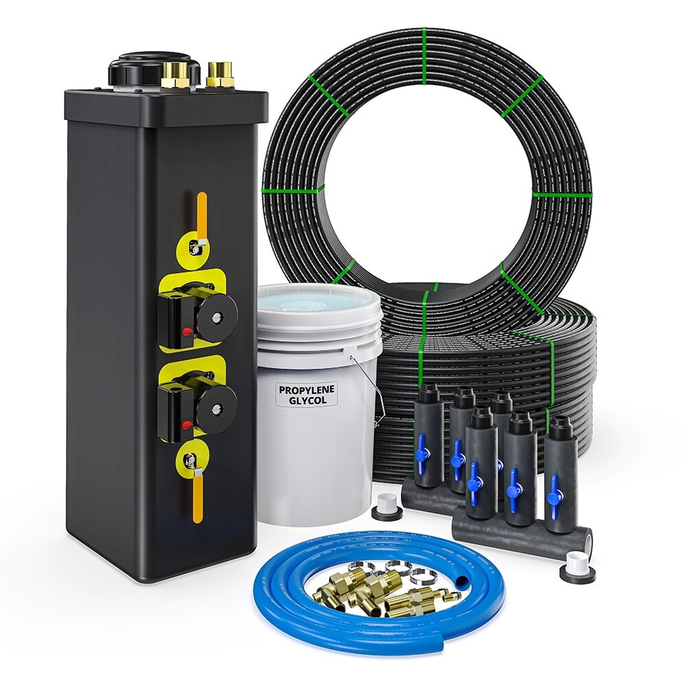 3 Ton Geothermal Loop Complete Install Kit Pipe Pump Manifolds Hose kit ...