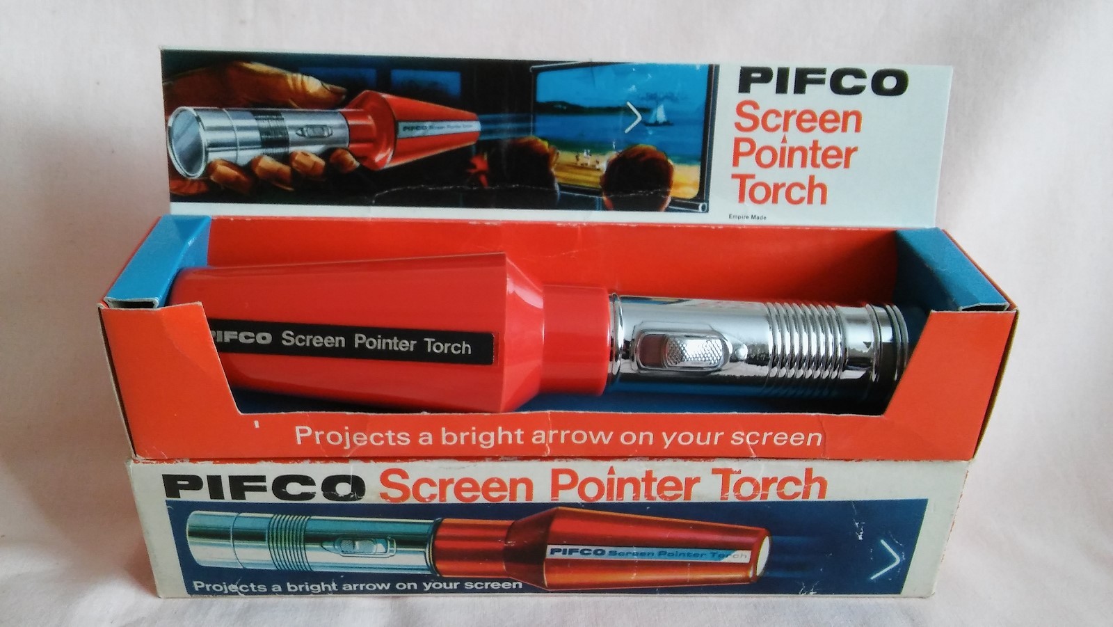 VINTAGE 1960,s RARE BOXED PIFCO SCREEN POINTER TORCH ALL TESTED AND ...