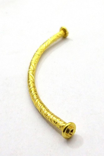 60 PCS 40X3MM BALI TUBE BEAD 18K GOLD PLATED PIPE BEADS 305 | eBay