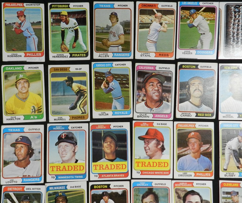 1974 Topps Baseball Commons, Starter/Partial Set, VG, Lot of 2250+ | eBay
