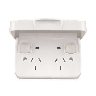 Caravan Weatherproof IP65 GPO Double Pole Double Outlet 10A Motorhome ...