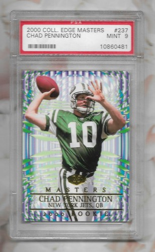 CHAD PENNINGTON 2000 COLL EDGE MASTERS ROOKIE RC GRADED PSA MINT 9! NFL ...