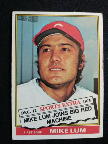 1976 Topps "Traded" Baseball Card # 208T Mike Lum - Cincinnati Reds | eBay