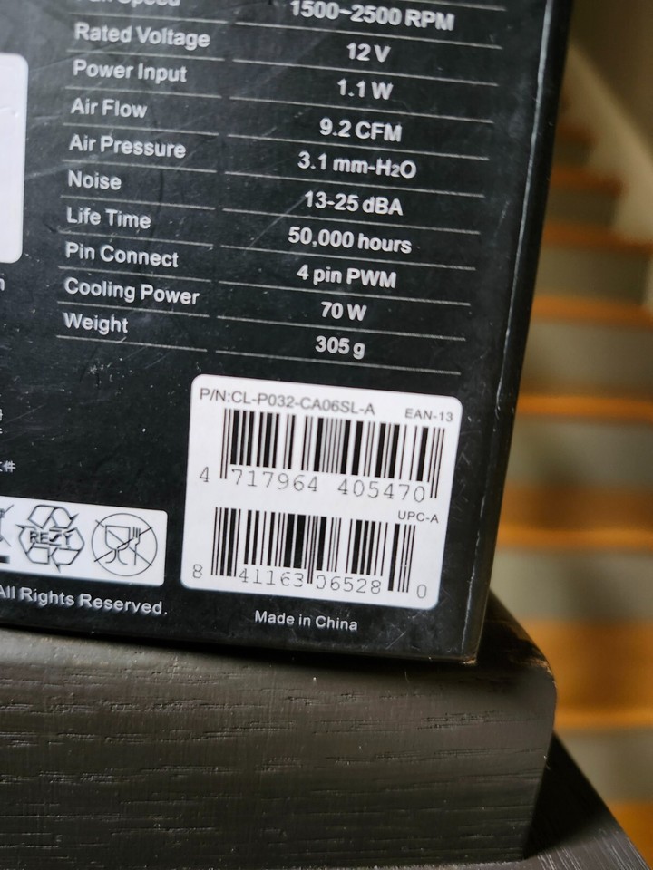 Tt Computer CPU Cooler Engine 27 mm Aluminum Alloy PWM Fan New In Box ...