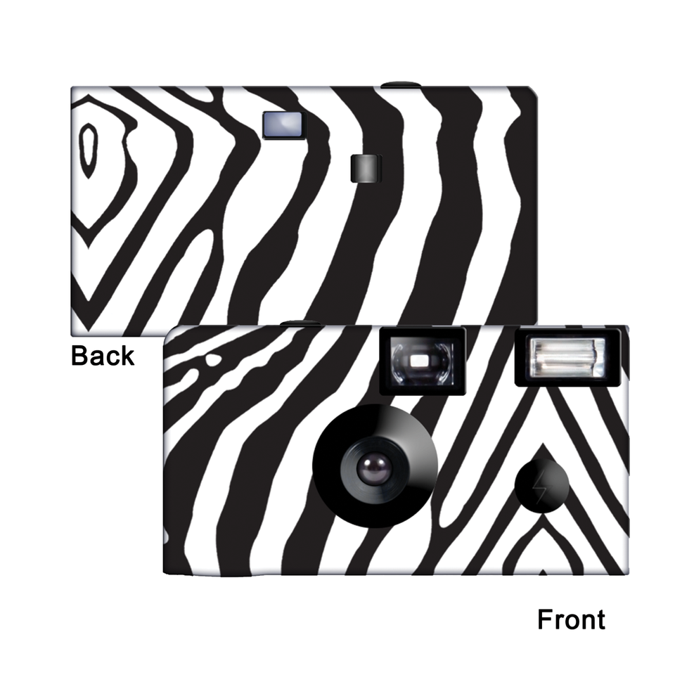 5 Zebra Single Use Disposable Cameras Wedding Cameras, KODAK film ...