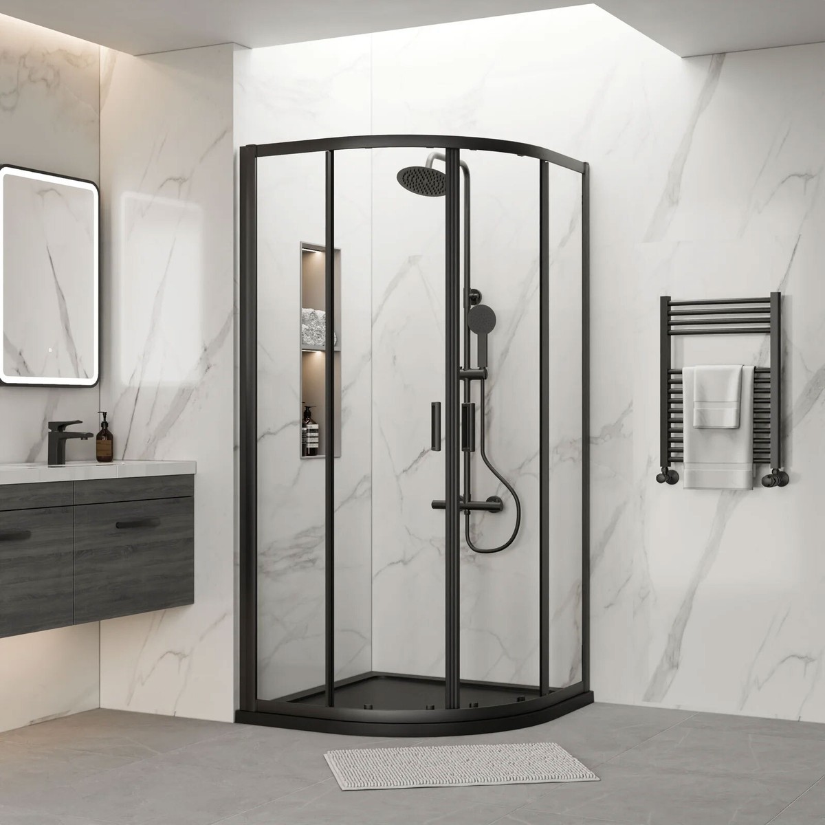 Corner Shower Enclosures With Seats Corner Entry Shower Enclosures
