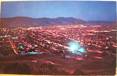Montana Postcard BUTTE BY DEEP TWILIGHT East Ridge From Big Butte 1970s ...