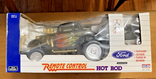 1999 FORD Remote Control Flaming Black Hot Rod in Original dusty Box ...