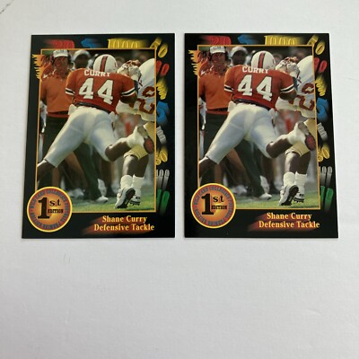 Shane Curry 1991 Wild Card Draft #105 Miami Hurricanes FOOTBALL Card ...
