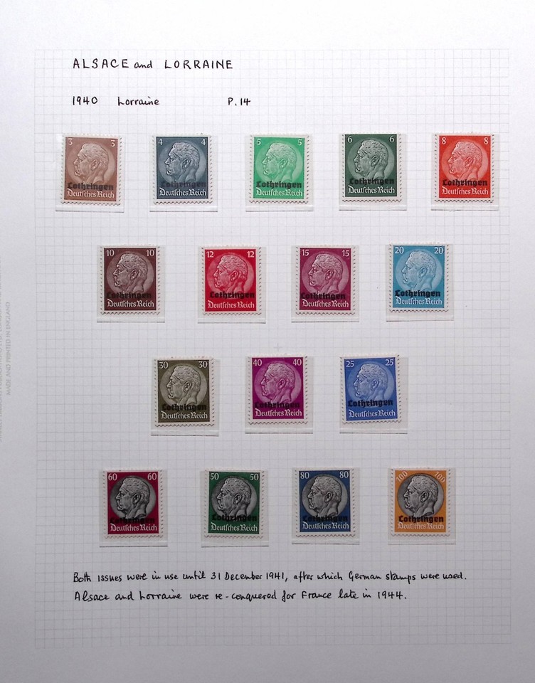 GERMANY: 1939-1944 Occupation Examples - Ex-Old Time Collection - 8 ...