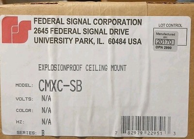 Federal Signal CMXC-SB Mount, Ceiling 27XL Warning Light | eBay