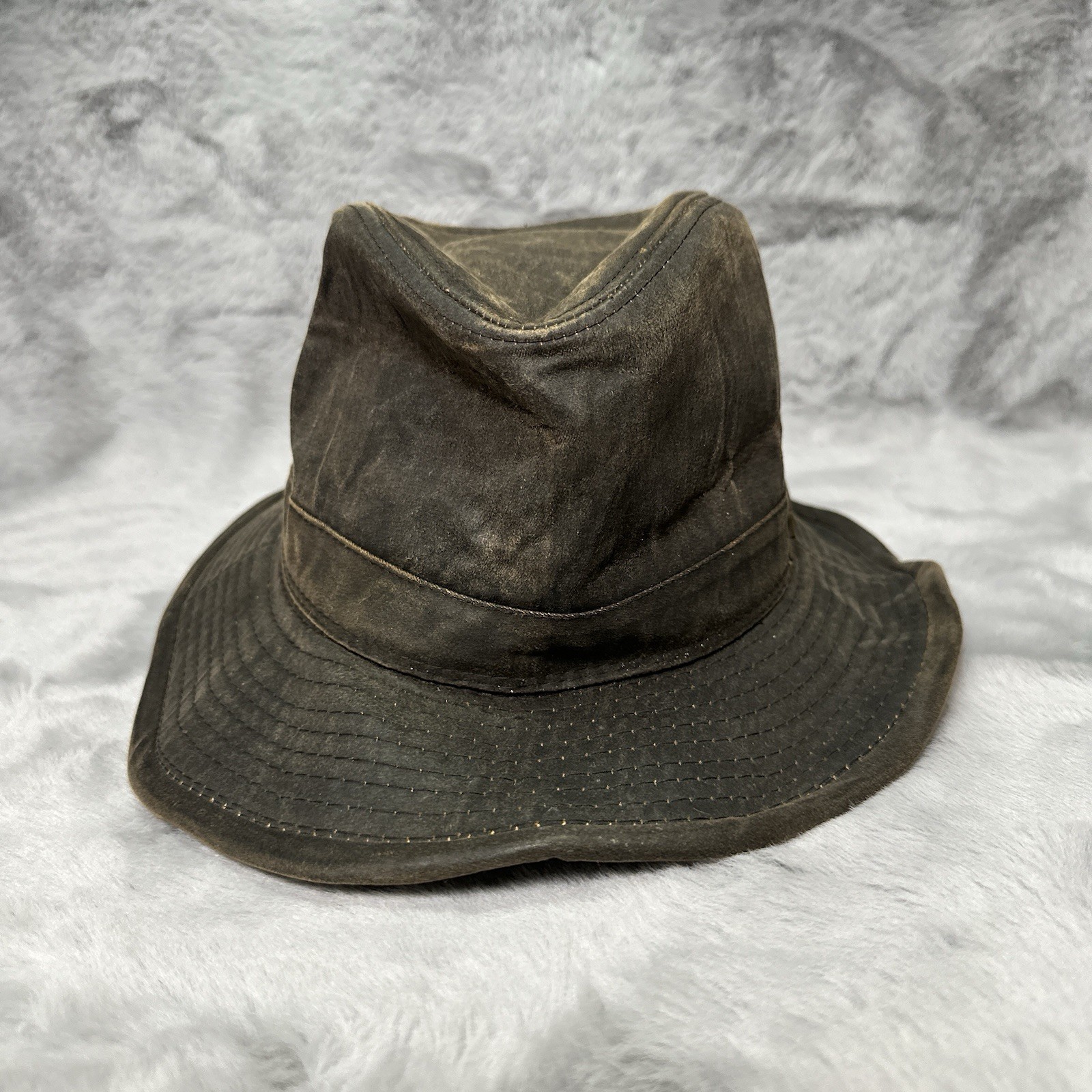 Indiana Jones Hat Cap Medium Fedora Brown Faux Leather Adventure Wear ...