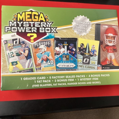 Mega Mystery Power Box NFL Football Sealed - Look for Blaster, Fat Pack ...